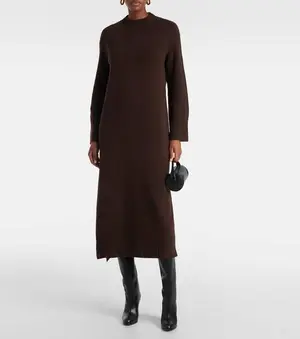 FFORME Ainsley Wool And Cashmere Shift Dress - Brown
