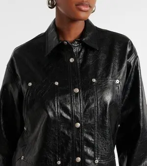 MARANT ETOILE Ayali Faux Leather Mini Dress
