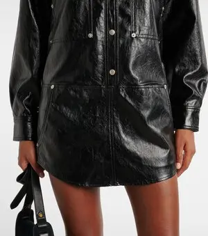 MARANT ETOILE Ayali Faux Leather Mini Dress