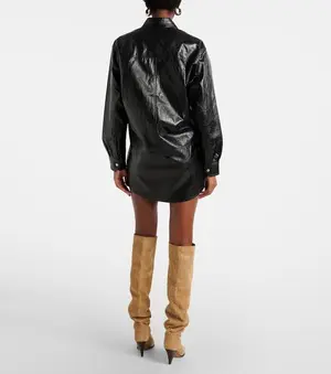 MARANT ETOILE Ayali Faux Leather Mini Dress