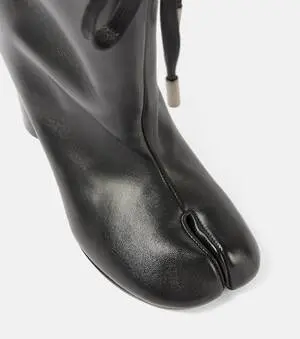 MAISON MARGIELA Tabi Drawstring Leather Ankle Boots