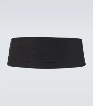 Rubinacci Silk Grosgrain Cummerbund - Black