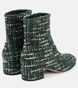 GIANVITO ROSSI Joelle 45 Bouclé Tweed Ankle Boots