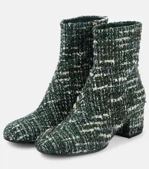 GIANVITO ROSSI Joelle 45 Bouclé Tweed Ankle Boots