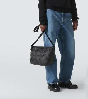 Bottega Veneta Diago Leather Shoulder Bag - Black