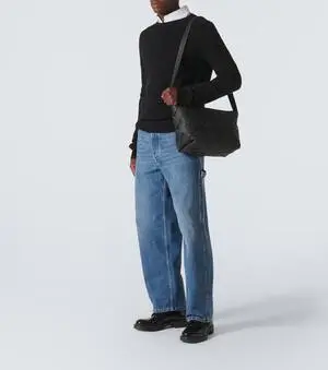 Bottega Veneta Diago Leather Shoulder Bag - Black