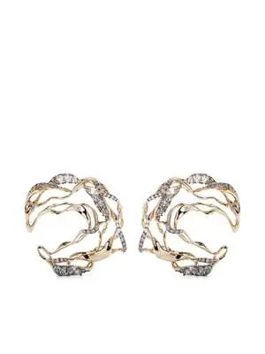 BIBI VAN DER VELDEN Smoulder Diamond Drop Earrings - Gold