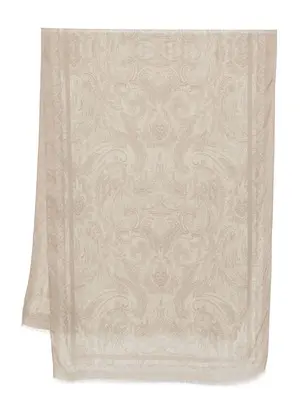 Etro Paisley-jacquard Scarf - Neutrals