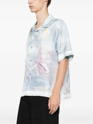 Givenchy Boxy Fit Printed Silk Shirt