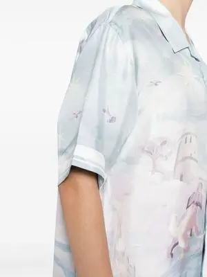 Givenchy Boxy Fit Printed Silk Shirt