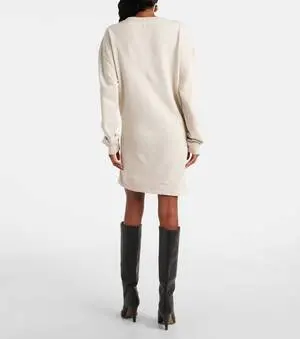 MARANT ETOILE Pipper Draped Mini Dress - Beige