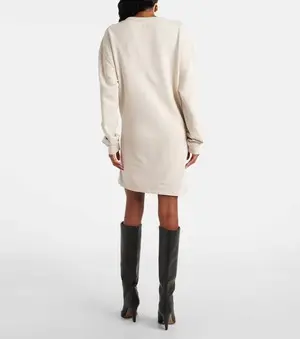 MARANT ETOILE Pipper Draped Mini Dress - Beige
