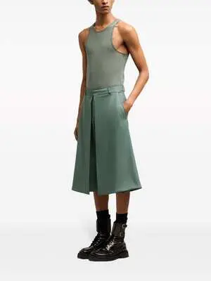 AMI Paris Paneled Wide Leg Shorts