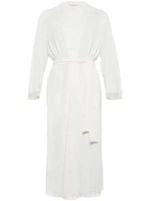 ERES Violette Lace Trim Robe - White