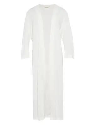 ERES Violette Lace Trim Robe - White