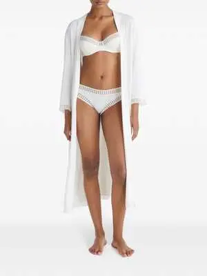 ERES Violette Lace Trim Robe - White