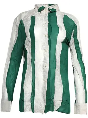 Christopher Esber Spliced Crinkle Shirt - Green