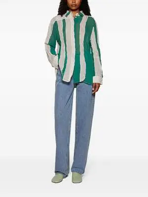 Christopher Esber Spliced Crinkle Shirt - Green