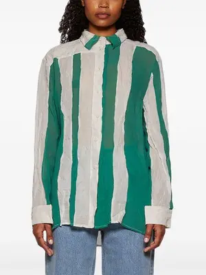 Christopher Esber Spliced Crinkle Shirt - Green
