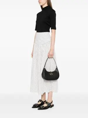 AGNES B. Logo-lettering Leather Shoulder Bag