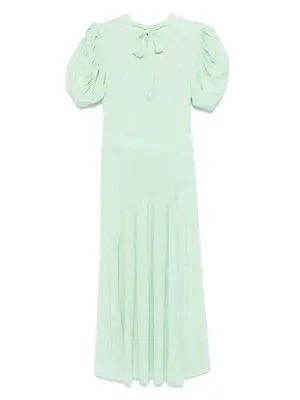 ROTATE BY BIRGER CHRISTENSEN Floral-jacquard Midi Dress