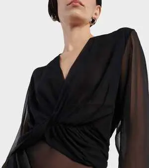 Christopher Esber Silk Georgette Blouse