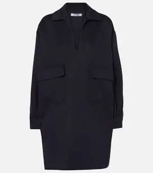 Max Mara Pinna Mini Wool Dress - Blue