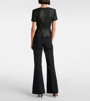 SELF-PORTRAIT Metallic Boucle Jumpsuit