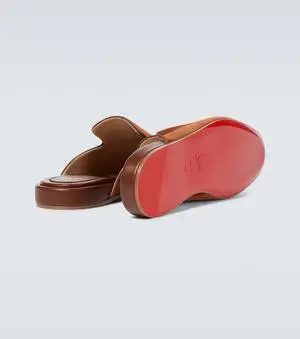 CHRISTIAN LOUBOUTIN Coolito Flat Mules - Brown
