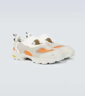ROA Suede And Fabric Sneakers - Orange