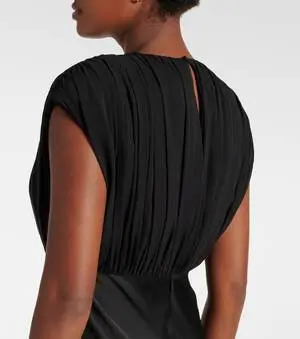 Max Mara Randers Silk Satin Crepe Maxi Dress