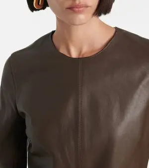 TOTEME Paneled Leather Midi Dress