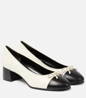 Tory Burch Cap-toe Leather Pumps