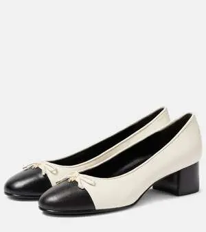Tory Burch Cap-toe Leather Pumps