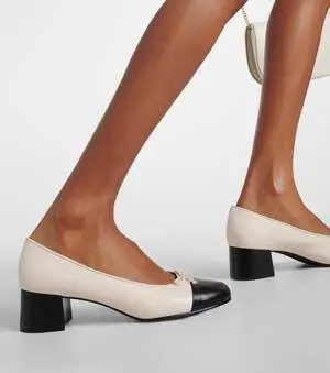 Tory Burch Cap-toe Leather Pumps