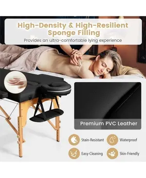 VEBREDA Portable Adjustable Facial Spa Bed With Carry Case
