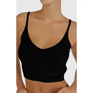BELLE & BLOOM Knit Crop Top - Black