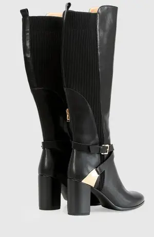 BELLE & BLOOM Breton Knee High Boot - Black