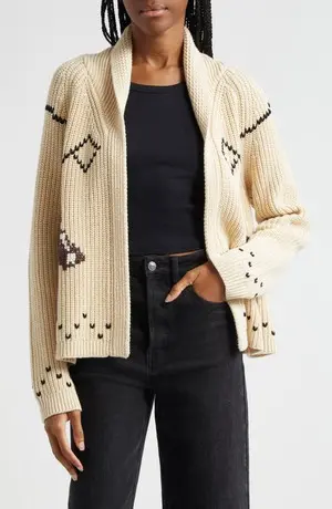 The Great. The Horse Lodge Cotton Blend Cardigan