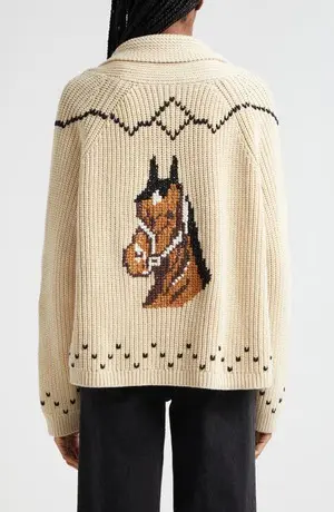 The Great. The Horse Lodge Cotton Blend Cardigan