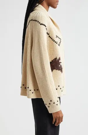 The Great. The Horse Lodge Cotton Blend Cardigan