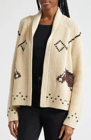 The Great. The Horse Lodge Cotton Blend Cardigan