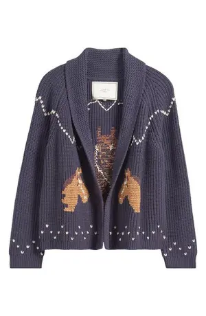 The Great. The Horse Lodge Cotton Blend Cardigan