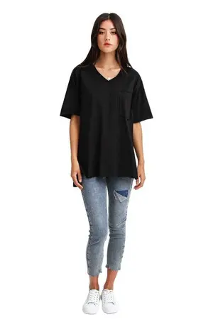 BELLE & BLOOM Brave Soul Oversized T-shirt - Black