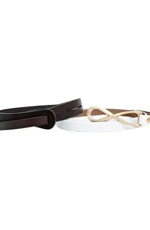 BELLE & BLOOM London Mood Leather Tie Belt - White