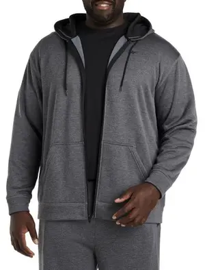 REEBOK Performance Zip-front Hoodie - Pure Grey Heather