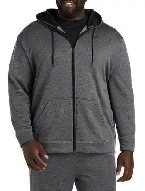 REEBOK Performance Zip-front Hoodie - Pure Grey Heather