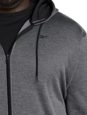 REEBOK Performance Zip-front Hoodie - Pure Grey Heather