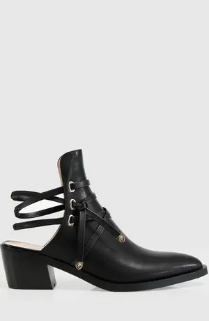 BELLE & BLOOM Open Back Boots - Black