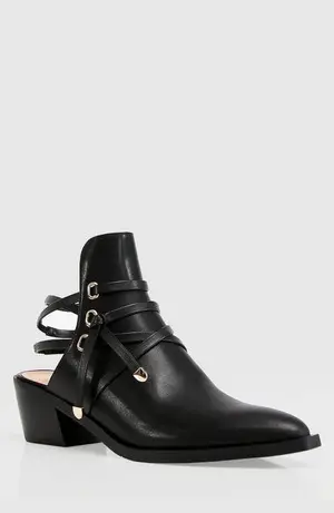 BELLE & BLOOM Open Back Boots - Black